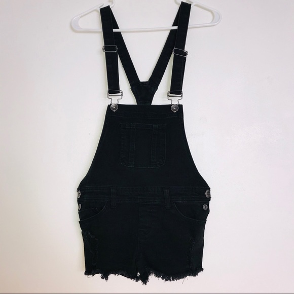 Empyre | Shorts | Empyre Taryn Black Distressed Short Overalls 5 | Poshmark